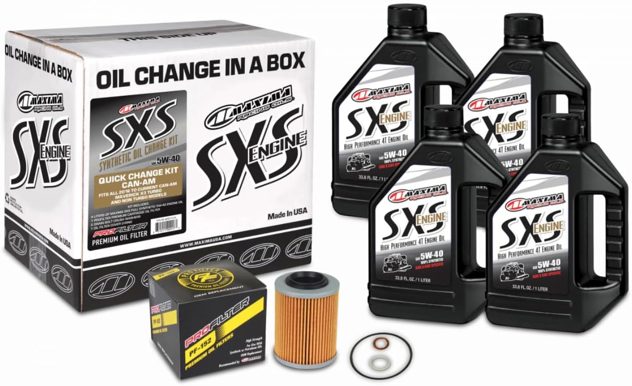 Amazon.com: Can-Am New OEM 4T 5W-40 Synthetic Blend Oil Change Kit ...