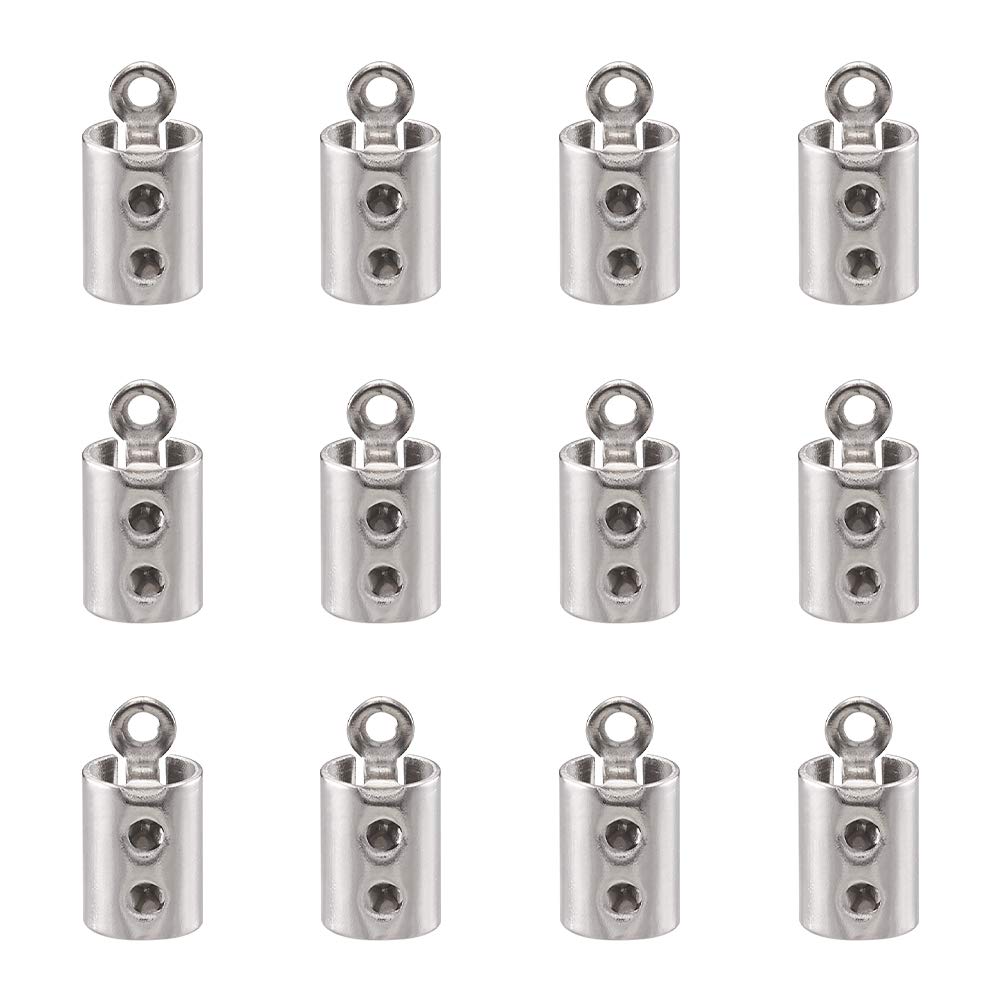 Amazon.com: Pandahall 100pcs Stainless Steel Open Column Ends ...