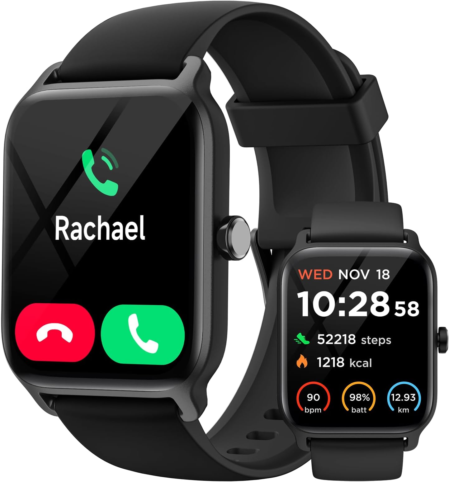 Smartwatch Uomo, 1.8" Orologio Smartwatch Chiamate e Risposta, Alexa Integrato Fitness Tracker ...