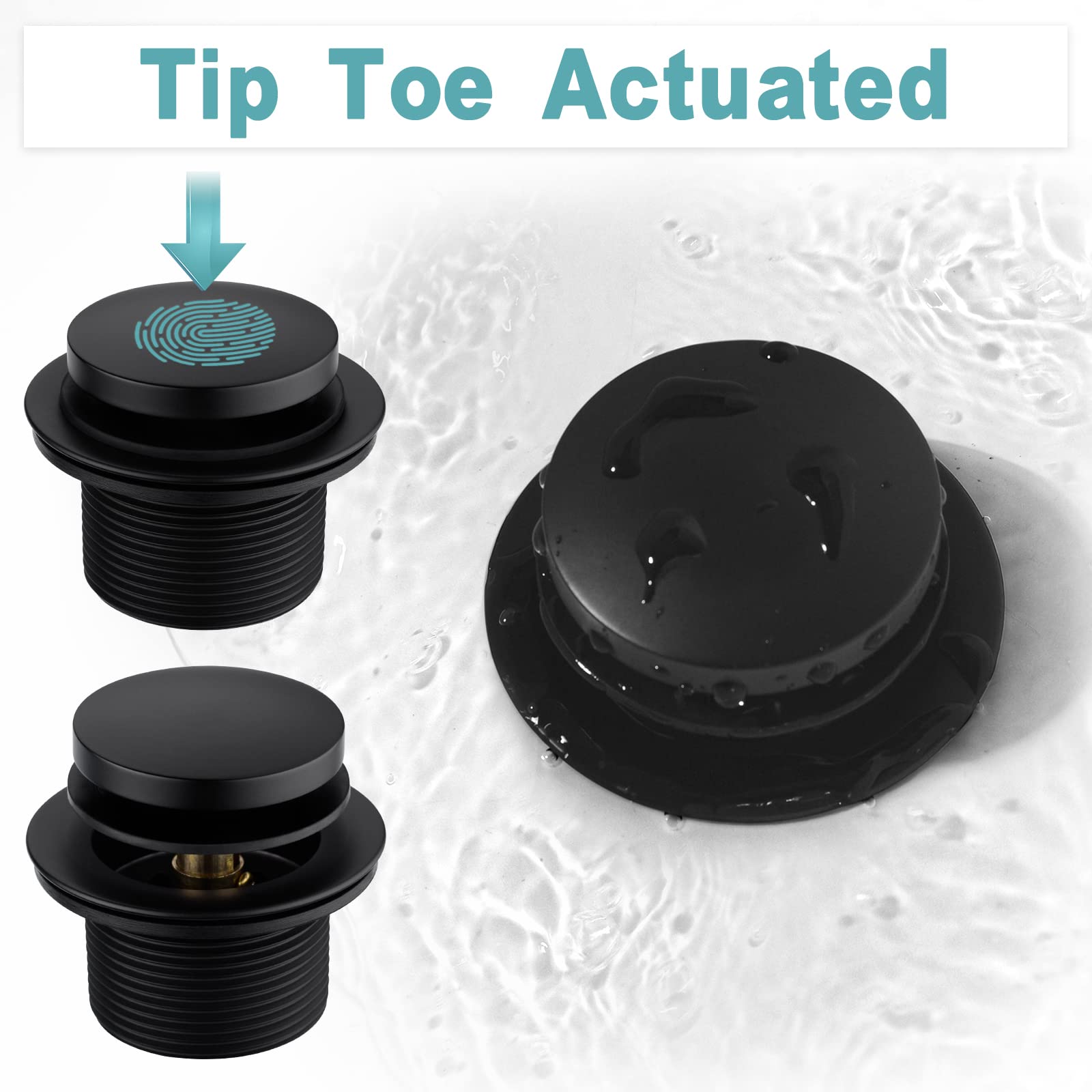 Snapklik.com : BESTILL Tip-Toe Bathtub Drain Kit And Overflow Plate