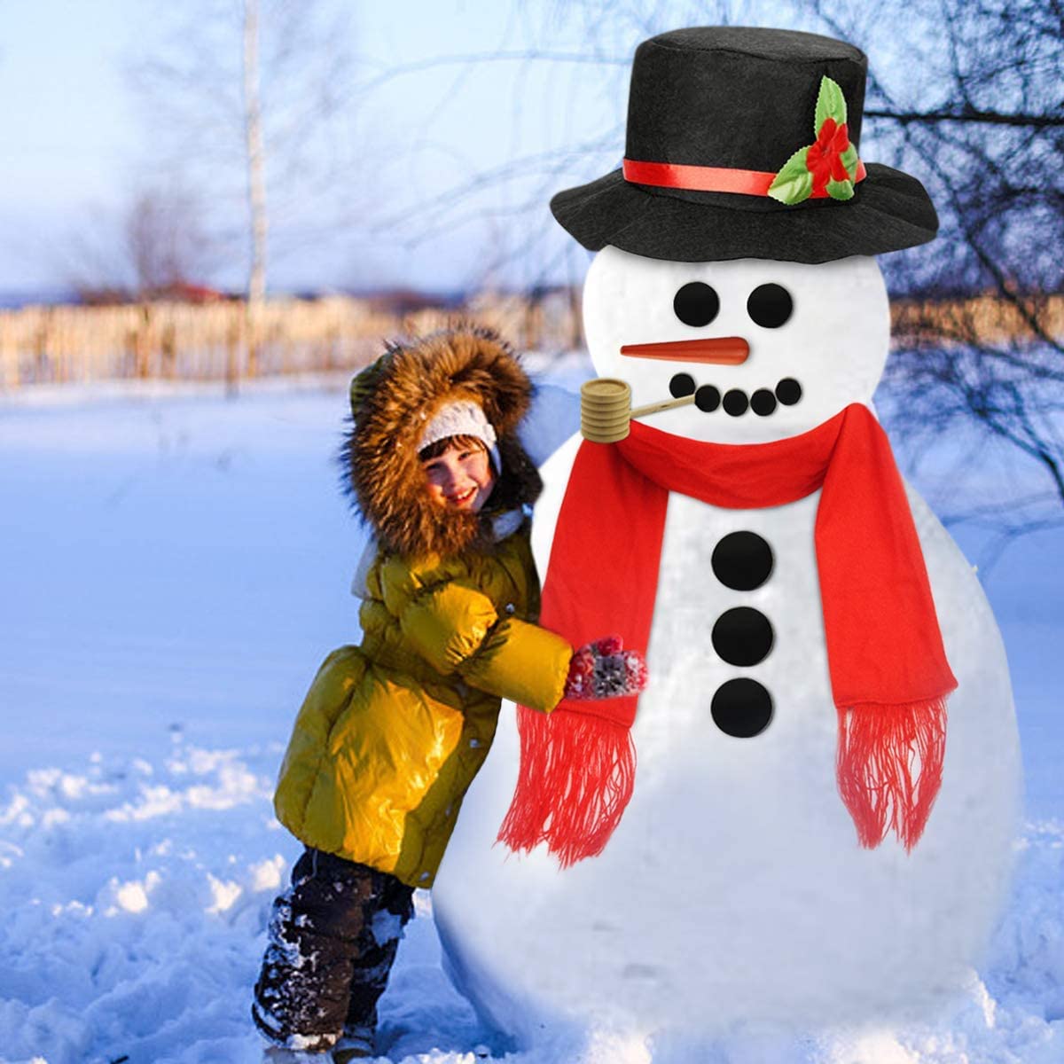 Kids Building A Snowman