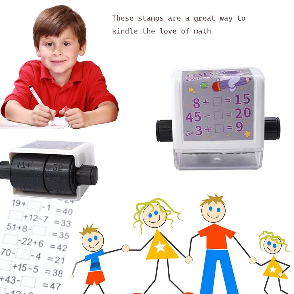 Math Fact Stamps NUOBESTY 2sets Mathematics Question Seal Teacher ...