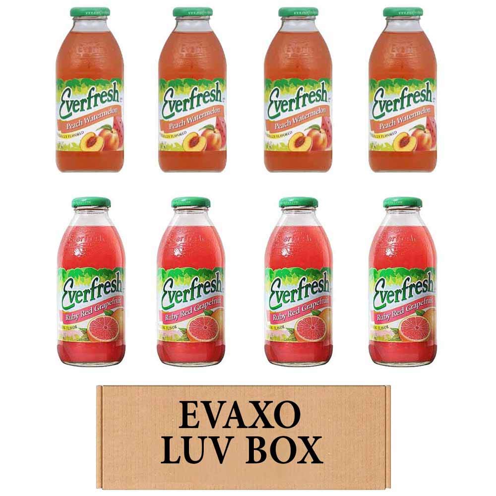 Amazon.com : LUV BOX- variety Everfresh Juice 16 oz. pack of 8 ...