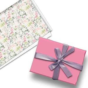 Glick Luxury Flat Wrap, Three Sheets of Double Sided Floral Wrapping ...
