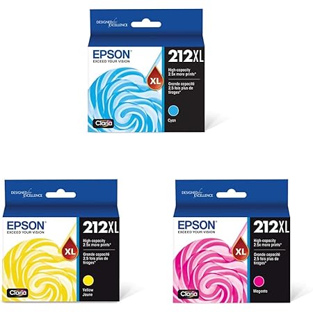 Amazon.com: Epson T212 Claria -Ink High Capacity Cyan -Cartridge & T212 ...