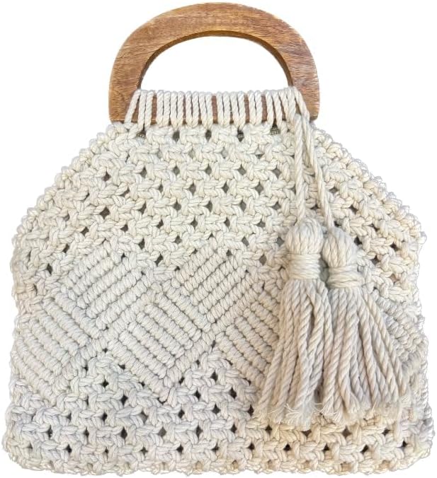 LOVE N BEYOND Handmade Macrame Women Fashion Bag Boho Cotton Handbag ...