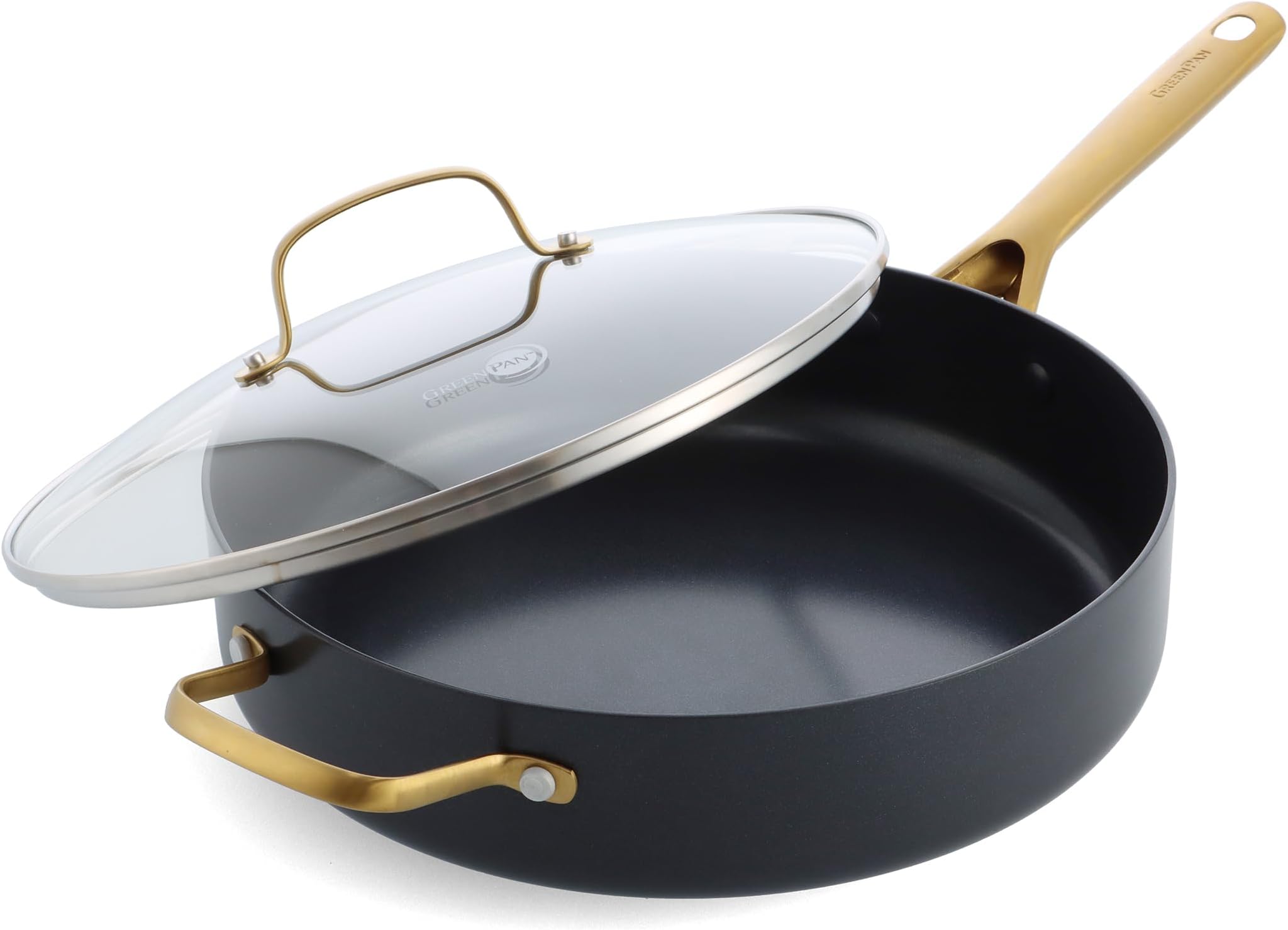 Amazon.com: GreenPan Black Pro Infinite8 Ceramic Nonstick 6.5QT Sauté ...