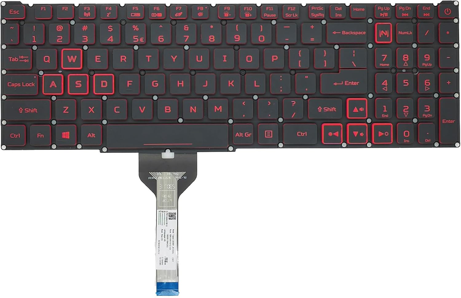 Amazon.com: WWGTMC Replacement Keyboard for Acer Nitro 5 AN515-55 AN515 ...