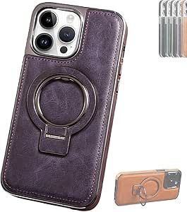 Amazon.com: ACE4U Luxury Leather Invisible Stand for iPhone Case, Transmitg Leather Case with ...