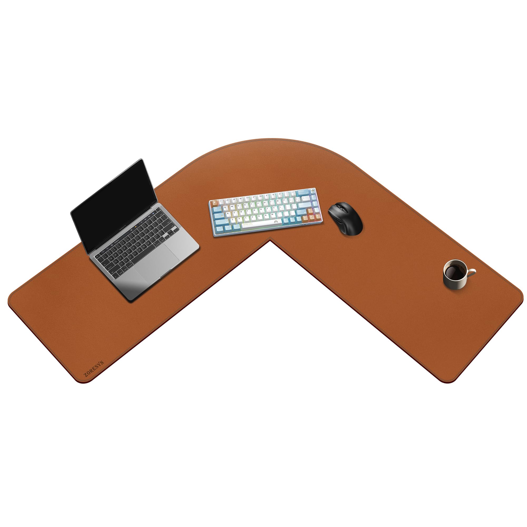 Snapklik.com : ZORESYN L Shaped Desk Mat 3937L X 1299W, Mouse Pad For ...
