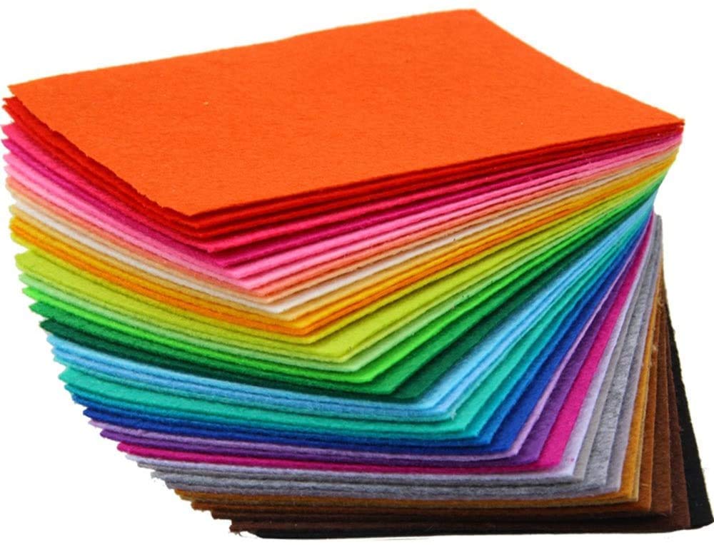 LRS A4 Assorted Color Felt Fabric Craft Sheets 1mm Thick (21cm*30cm ...