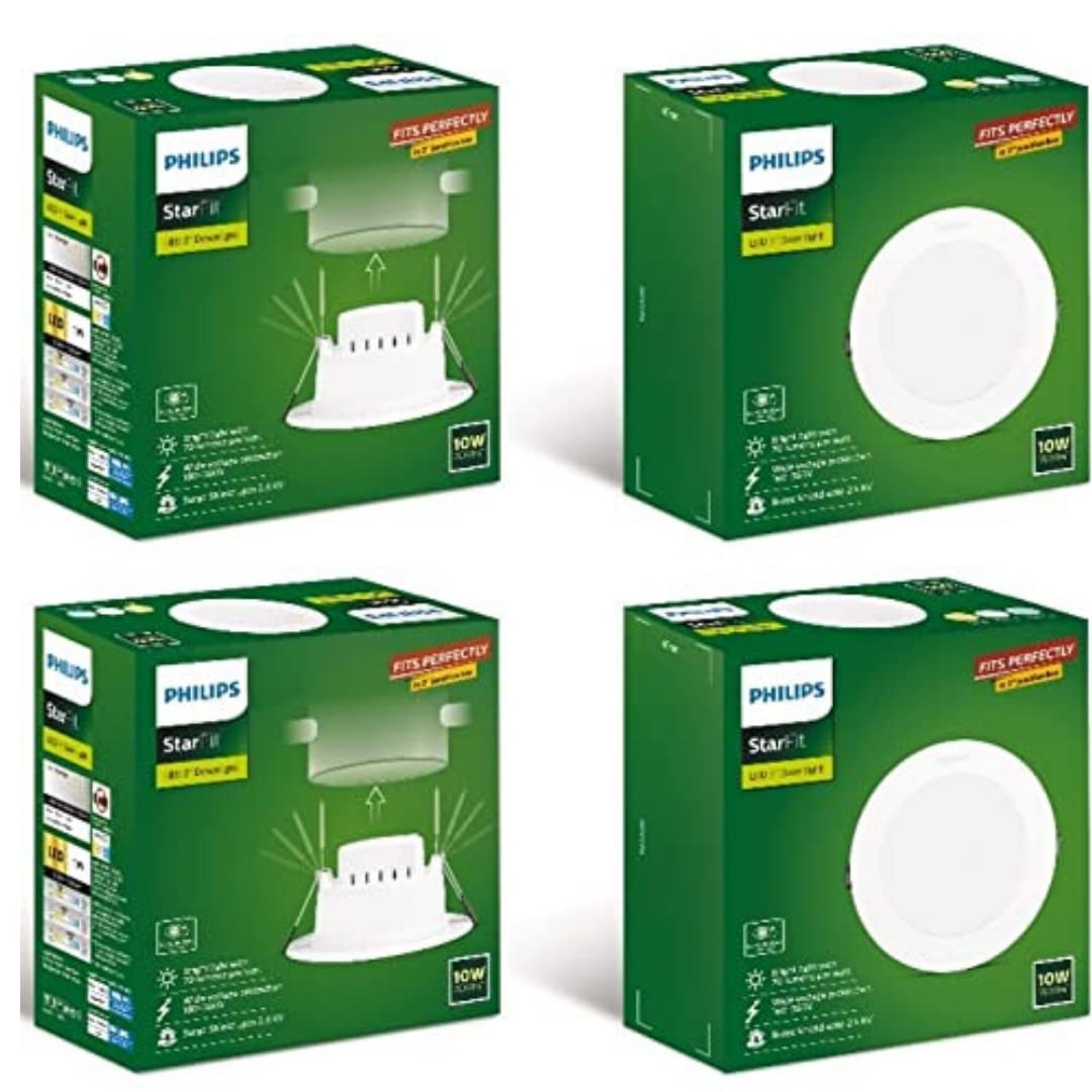 PHILIPS Starfit 10 watt Concealed JB LED downlighter for Ceiling with 3 inch Cut-Out (Natural ...
