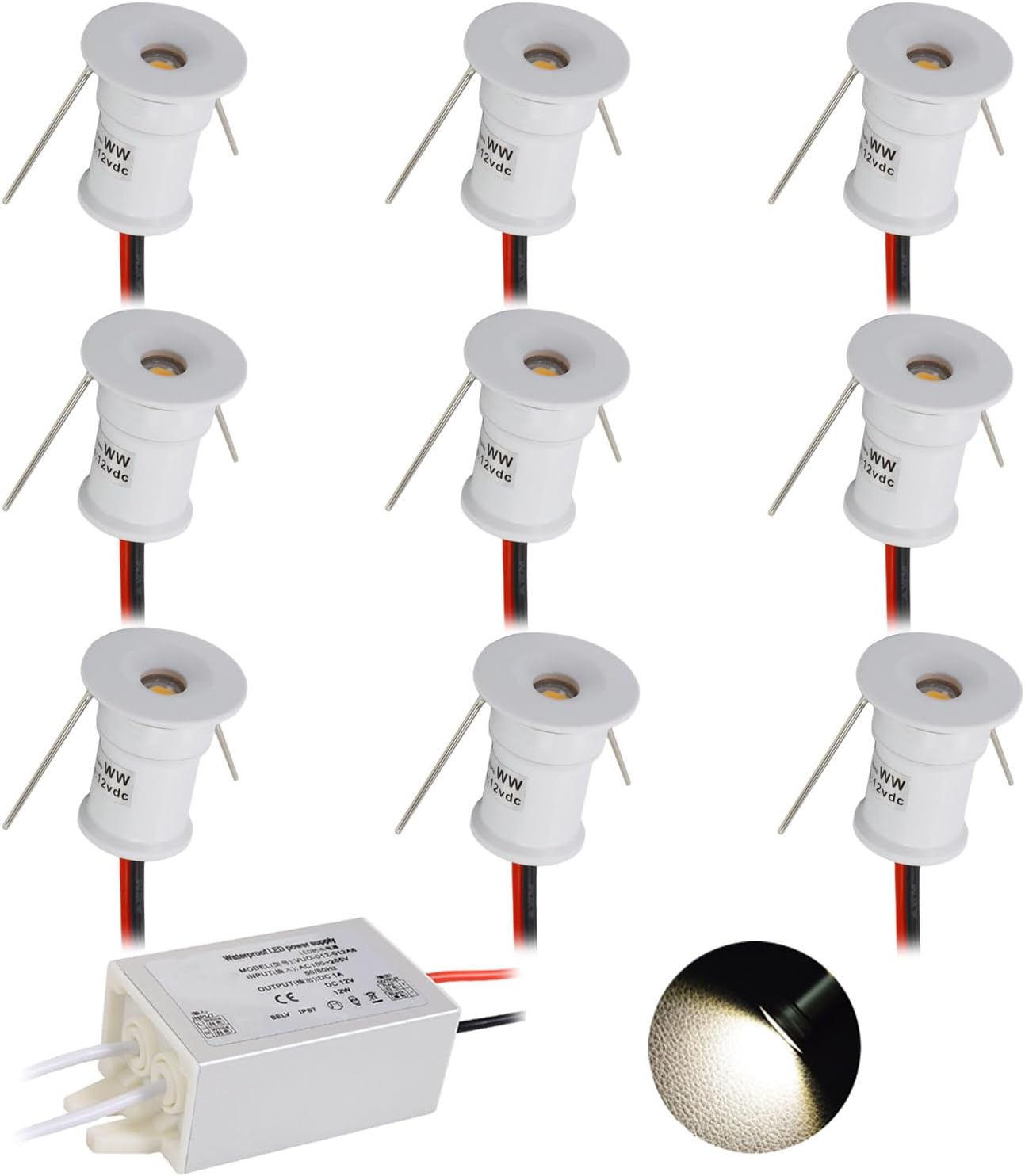 kpslucerna Mini LED Spotlight 9pcs 1W Small Recessed Ceiling Spotlight ...