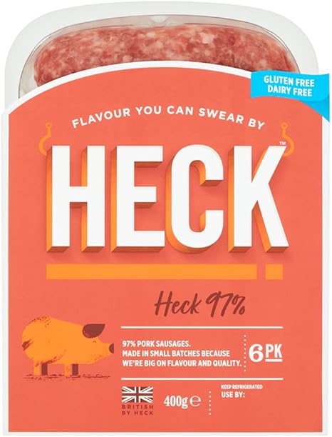 Heck 6 97% Pork Sausages, 400g : Amazon.co.uk: Grocery