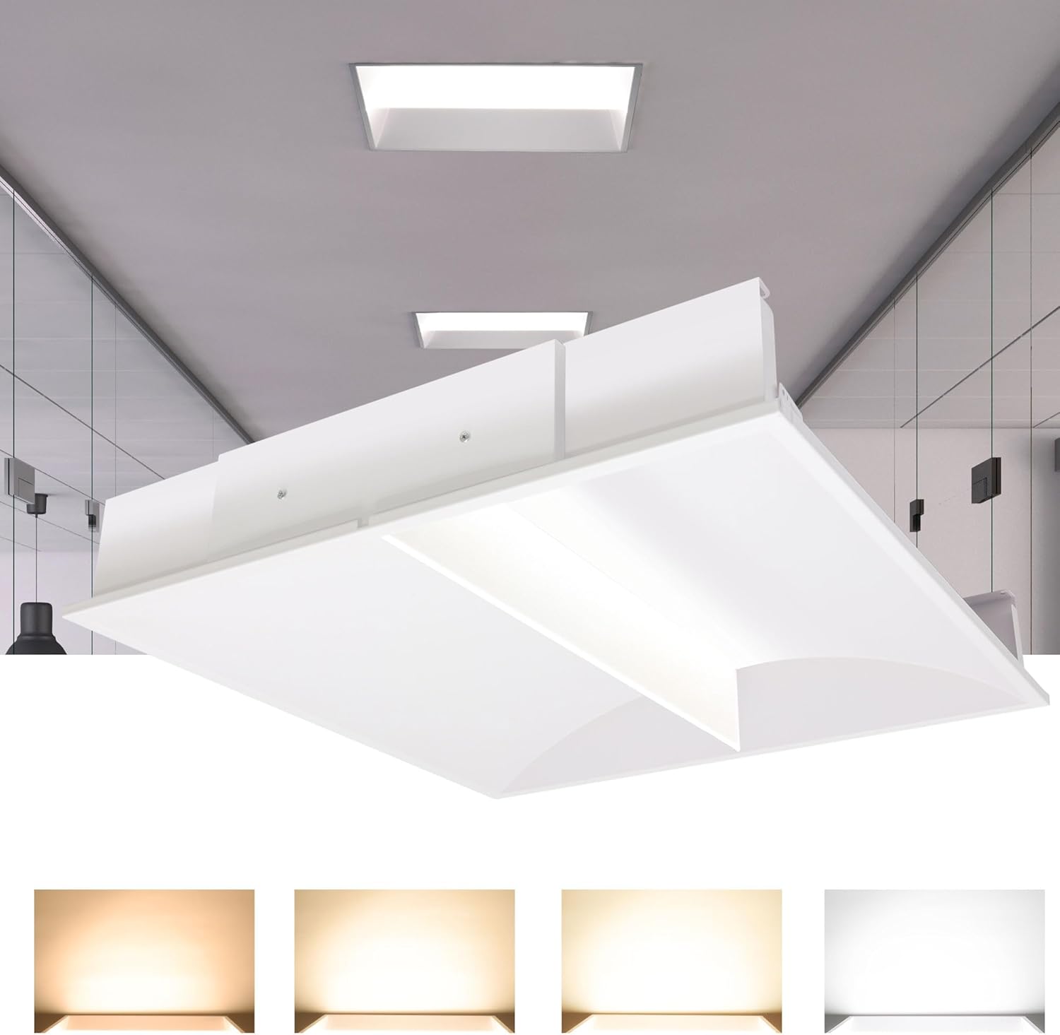 LAMPHOME 2x2 LED Troffer Light，Led Light fixtures Ceiling Mount，Led ...