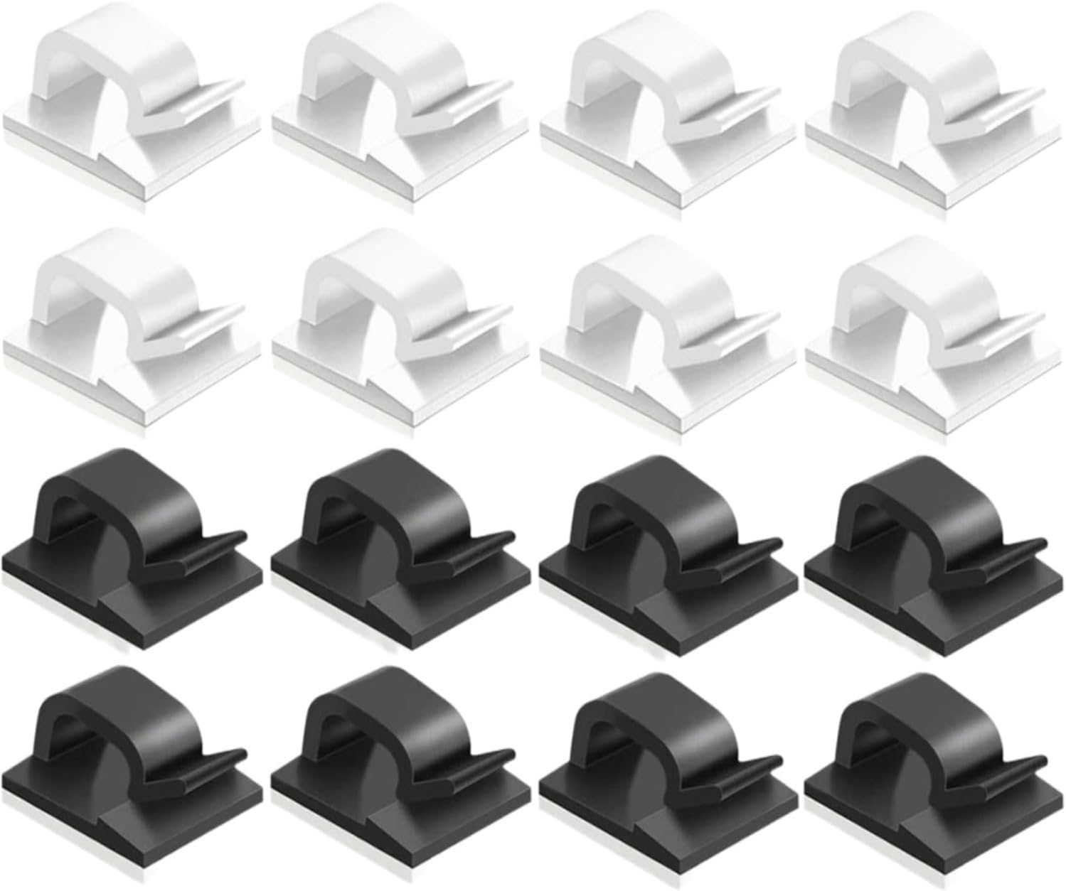 Amazon.com: Accfore 100 Pcs Adhesive Cable Wire Clips Black, Outdoor ...