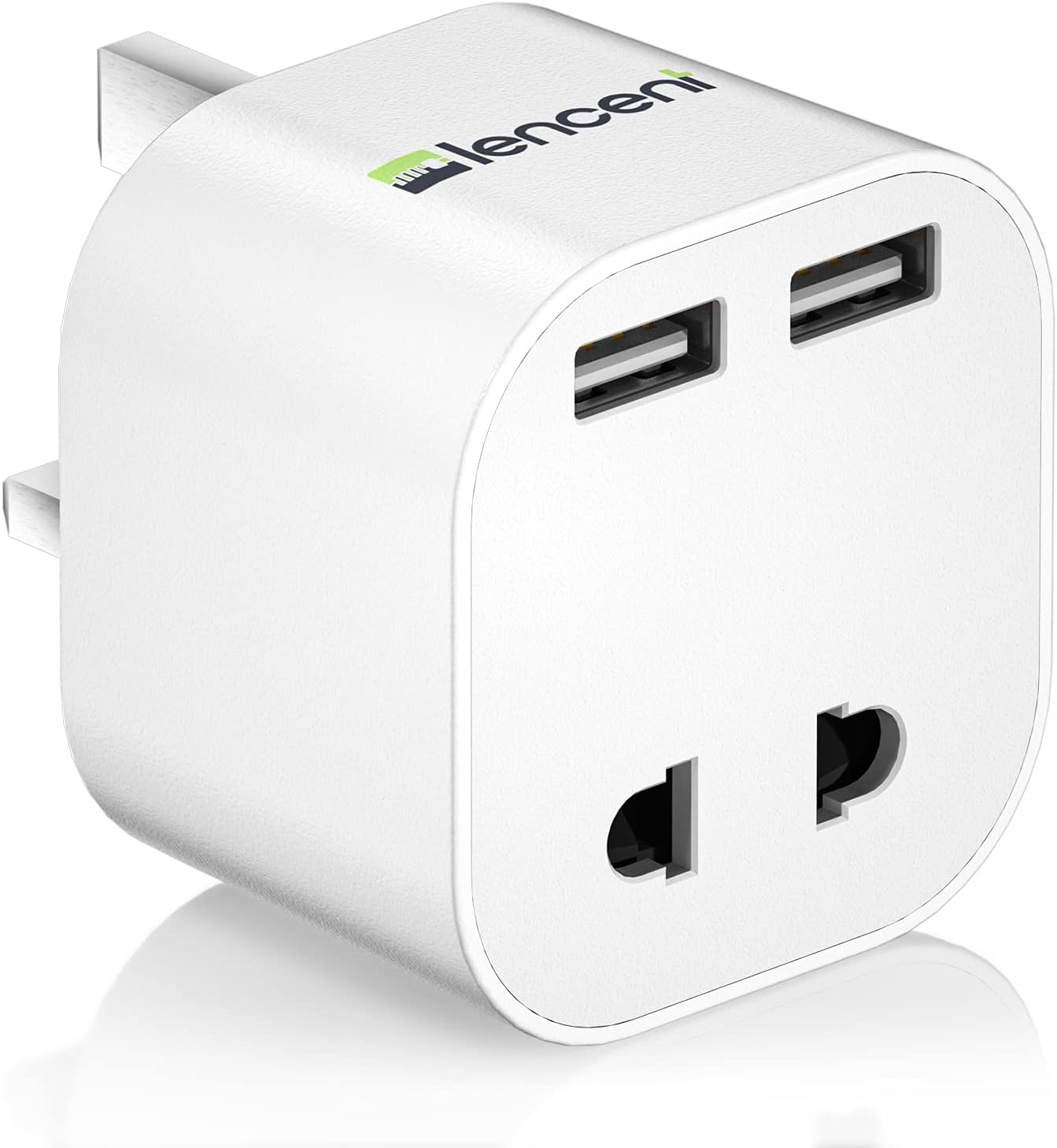 LENCENT Shaver Adaptor Toothbrush Plug, UK 2 Pin to 3 Pin 13A Fuse Plug ...