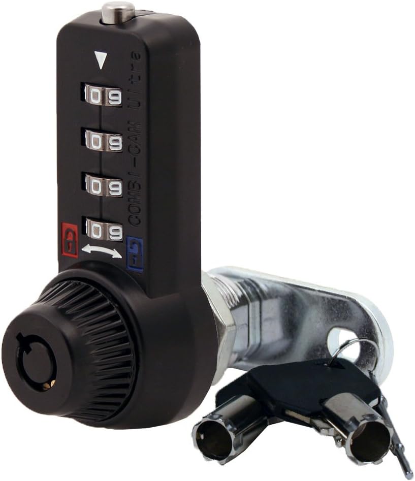 Combi-Cam Ultra, 7432M-Black & Keys, Combination Cam Lock with Master ...