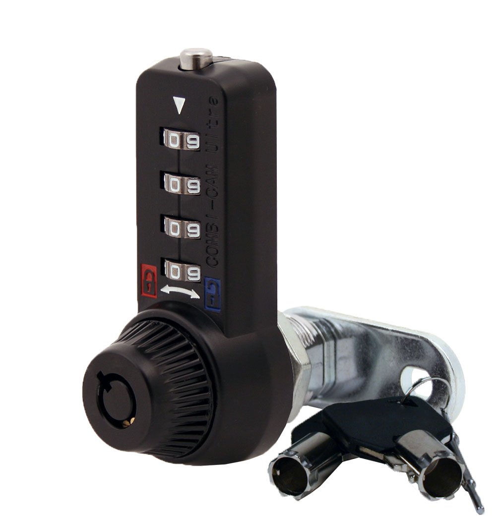 Combi-Cam Ultra, 7432M-Black & Keys, Combination Cam Lock with Master ...