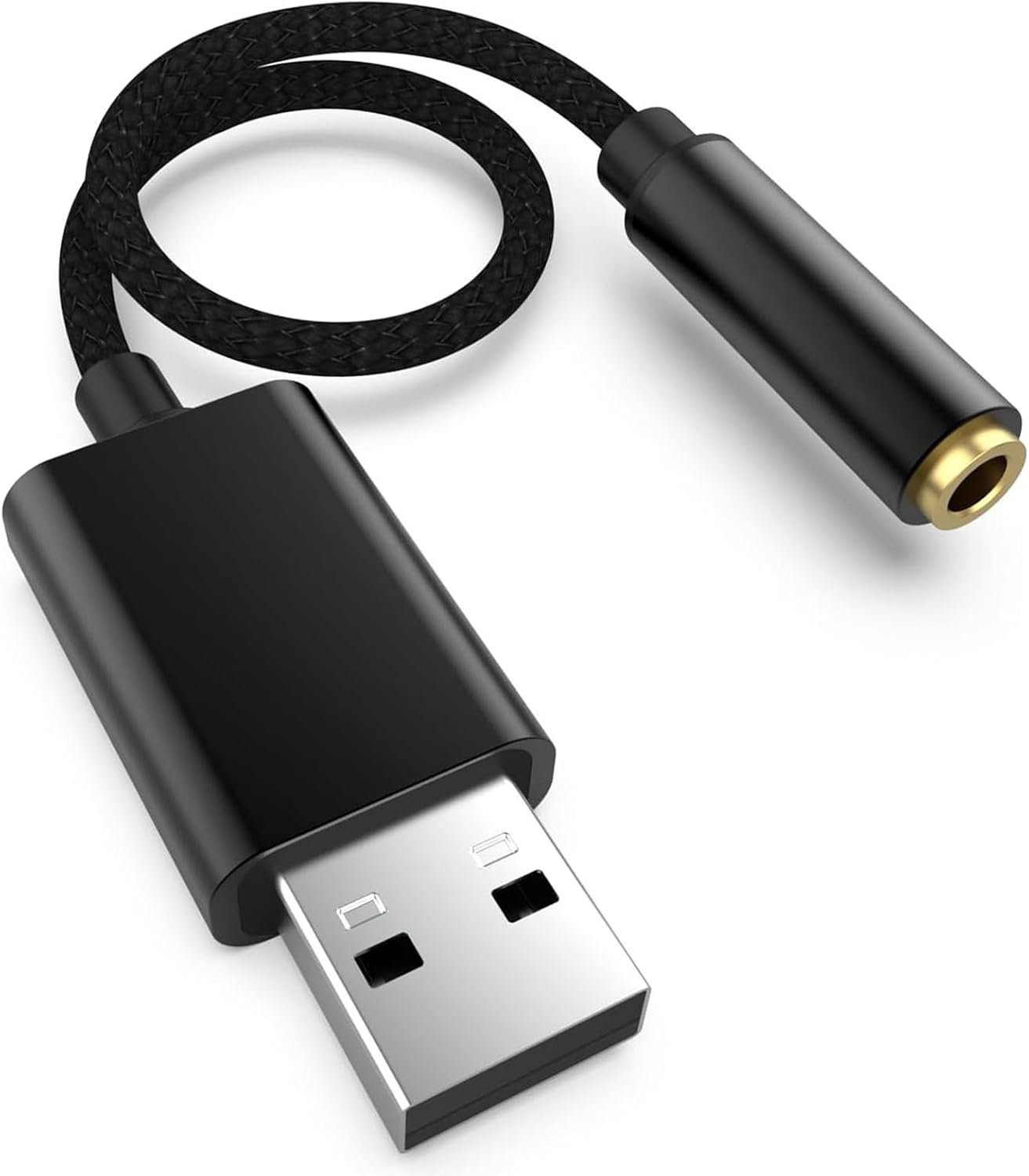 Amazon.com: USB to 3.5mm Jack Audio Adapter, USB to Aux Cable with TRRS ...