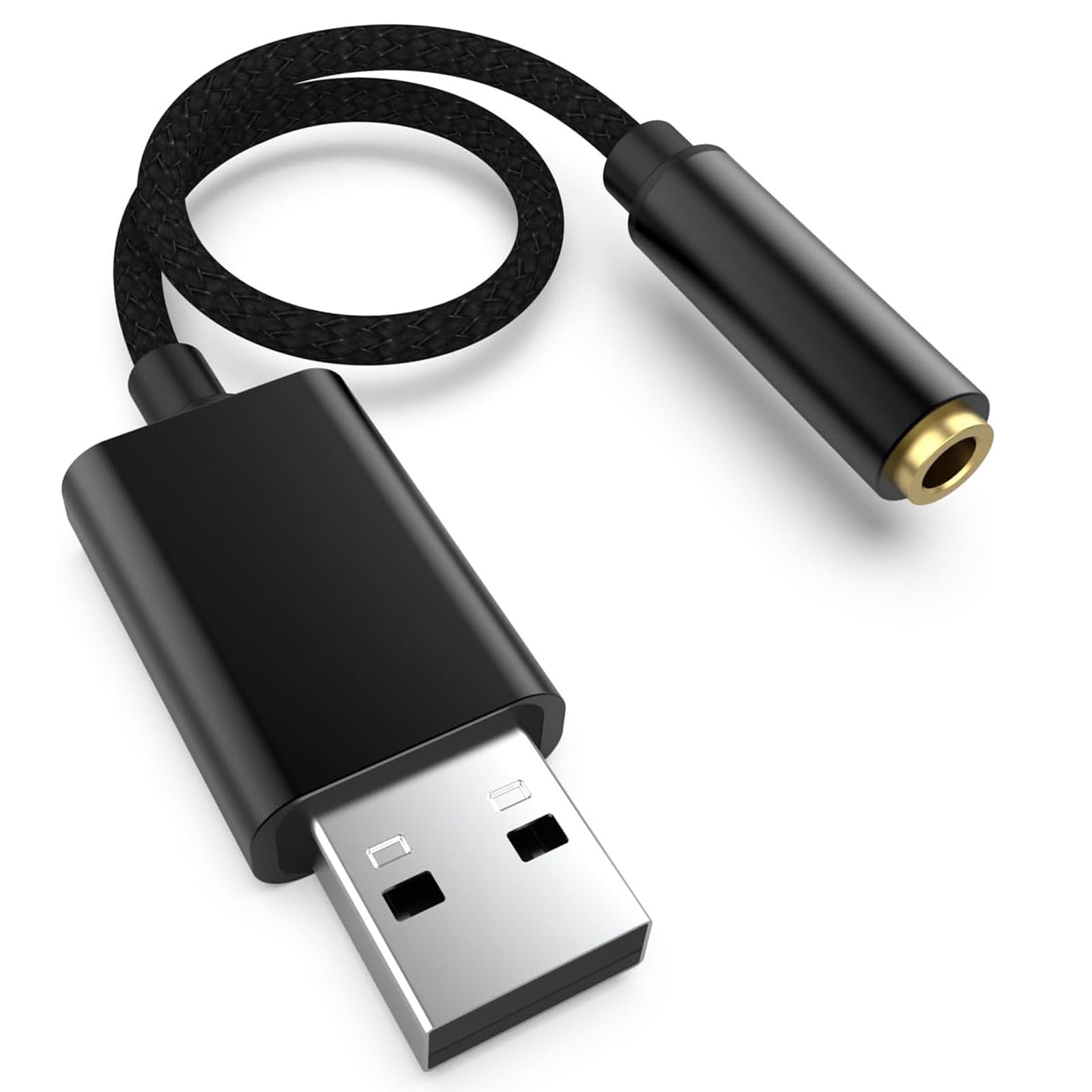 Amazon.com: USB to 3.5mm Jack Audio Adapter, USB to Aux Cable with TRRS ...