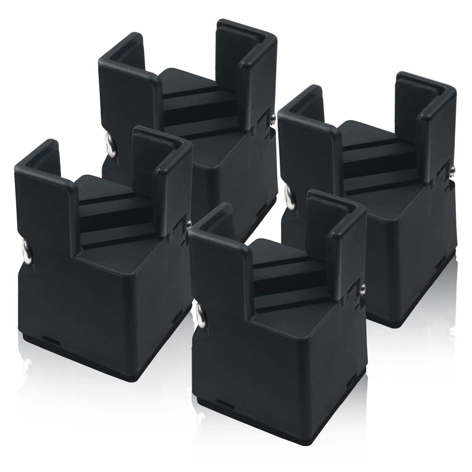 Amazon.com: 4Pcs Adjustable Furniture Risers with Screw Clamp, Sturdy ...