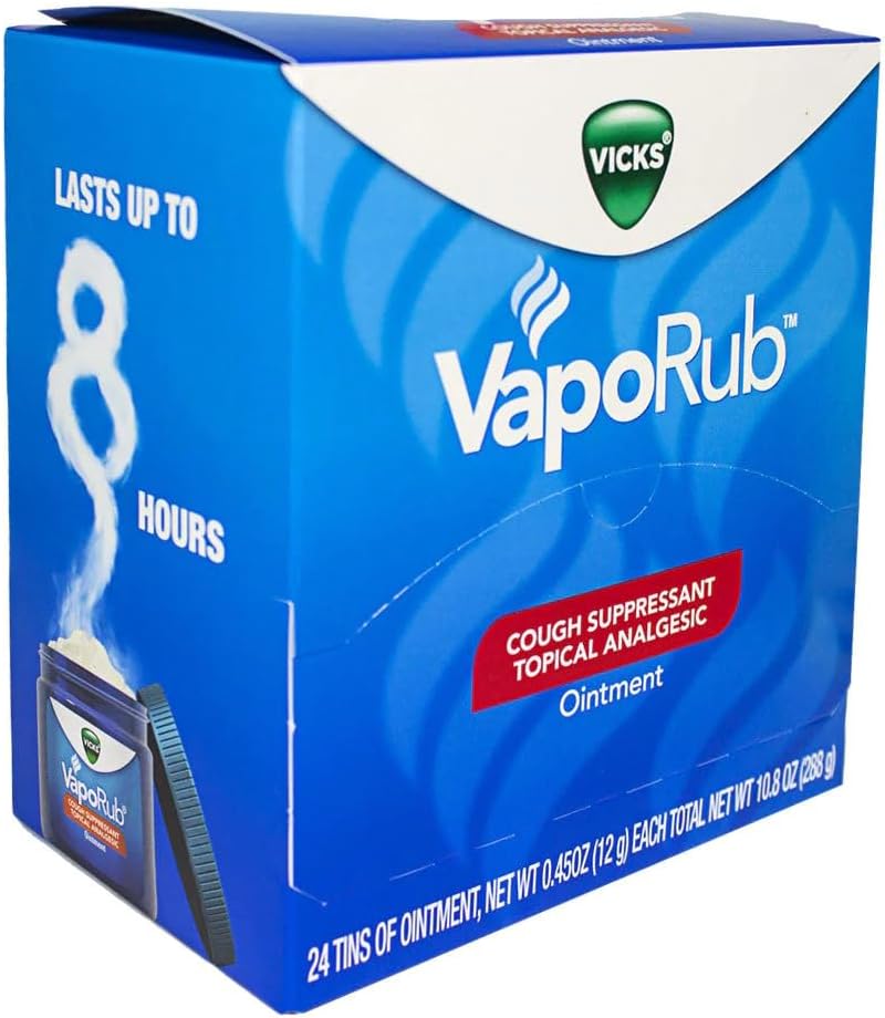 Amazon.com : (2) Vicks Vaporub Topical Ointment 12g Tin Travel Size by ...