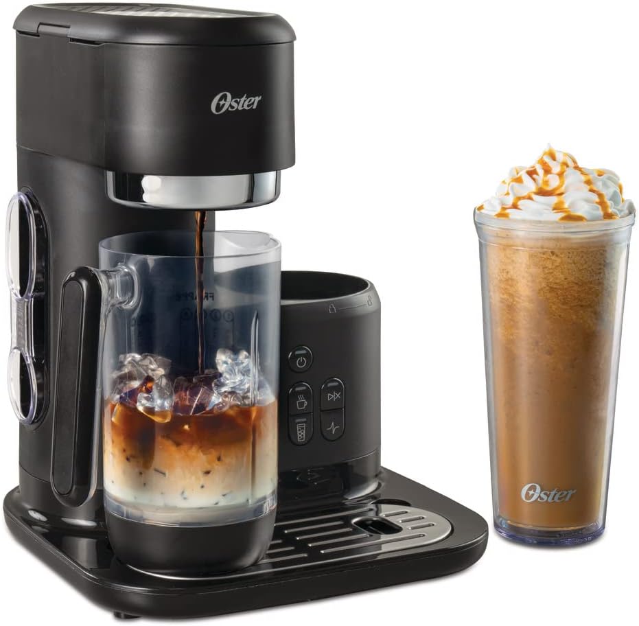 Oster® Cafetera para Frappé, con Licuadora con 3 Funcionalidades, Negra, BVSTDC03B : Amazon.com ...