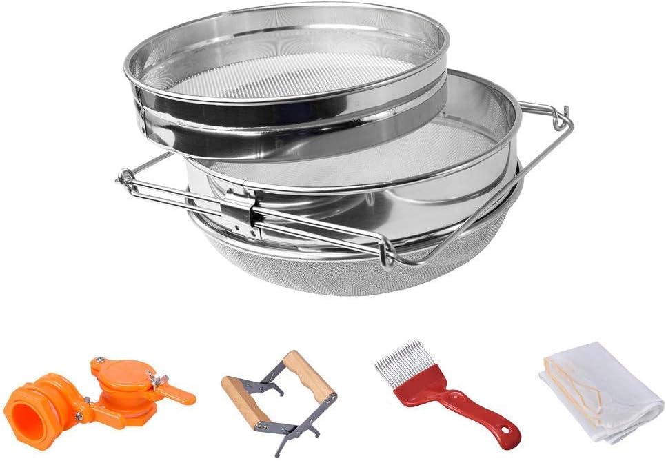 Amazon.com : BeeCastle Double Sieve Honey Harvesting Starter Kit| Honey ...