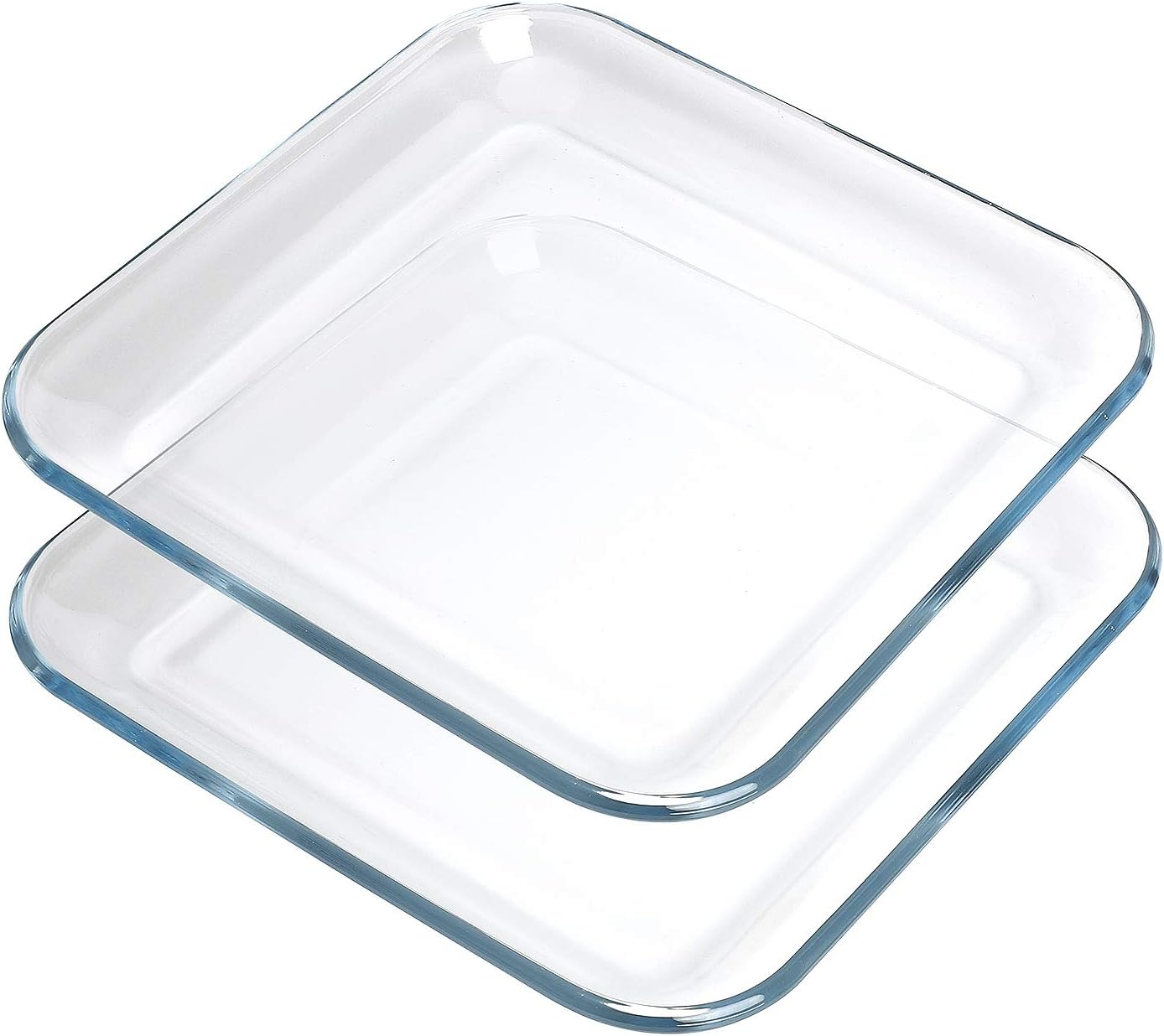Amazon.com | GAC Large 13 Inch Tempered Glass Tray Square Glass Platter ...