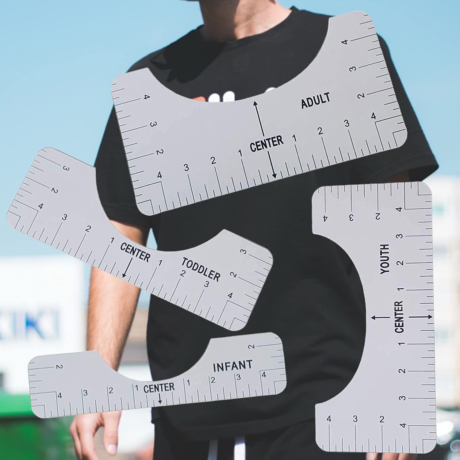 Buy Tshirt Ruler ，T Shirt Alignment Tool ，Acrylic T-Shirt Ruler Guide ...