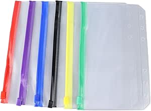 Amazon.com : Plastic Zipper Envelopes Waterproof Translucent A6 Size ...