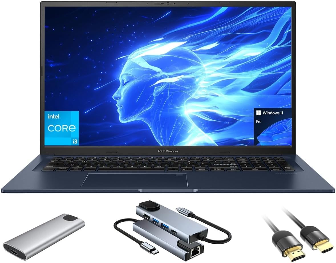 Amazon.com: ASUS Vivobook Laptop, 17.3" FHD Anti-Glare Display, 16GB ...