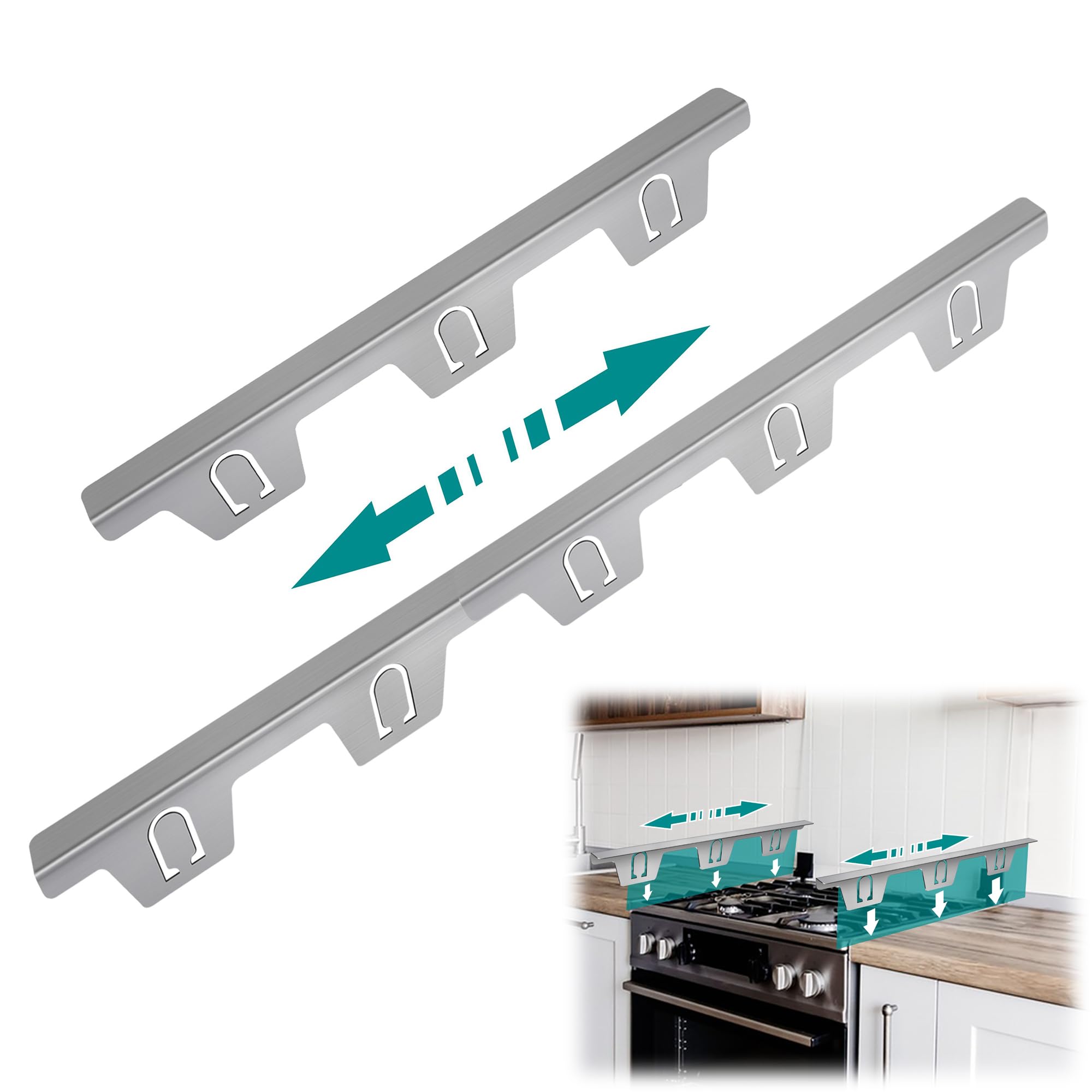 Amazon.com: YZZHAJ Stainless Steel Stove Gap Covers,Kitchen Stove ...