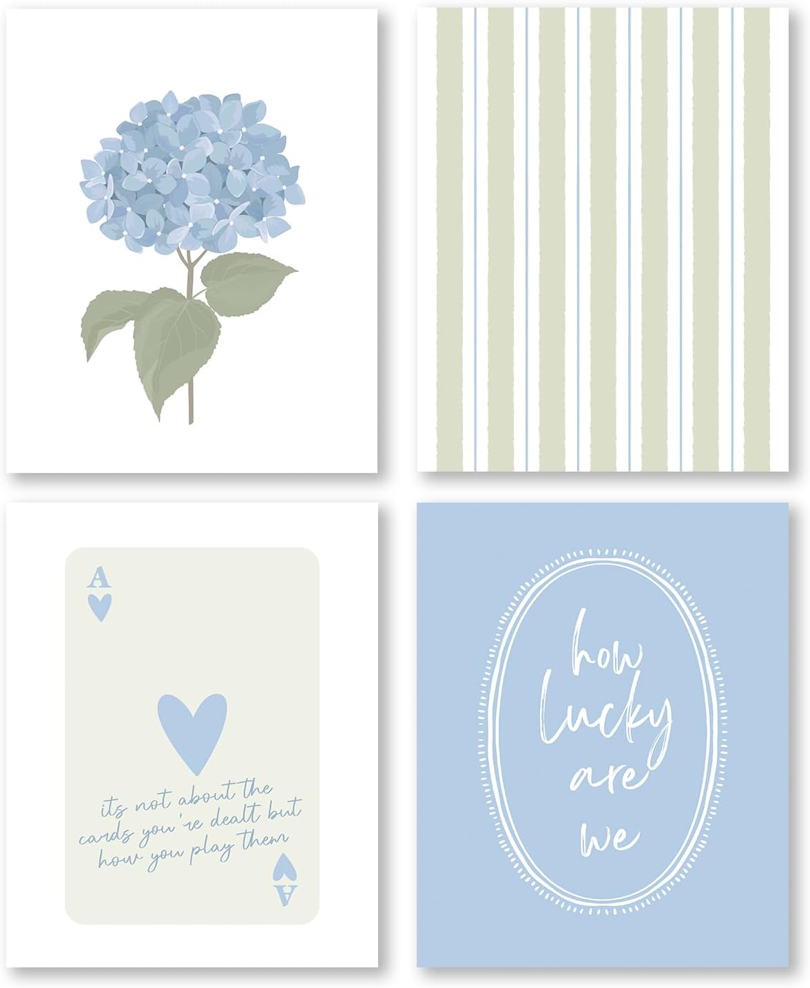Amazon.com: Pleonox Trendy Retro Preppy Hydrangea Floral Wall Art ...
