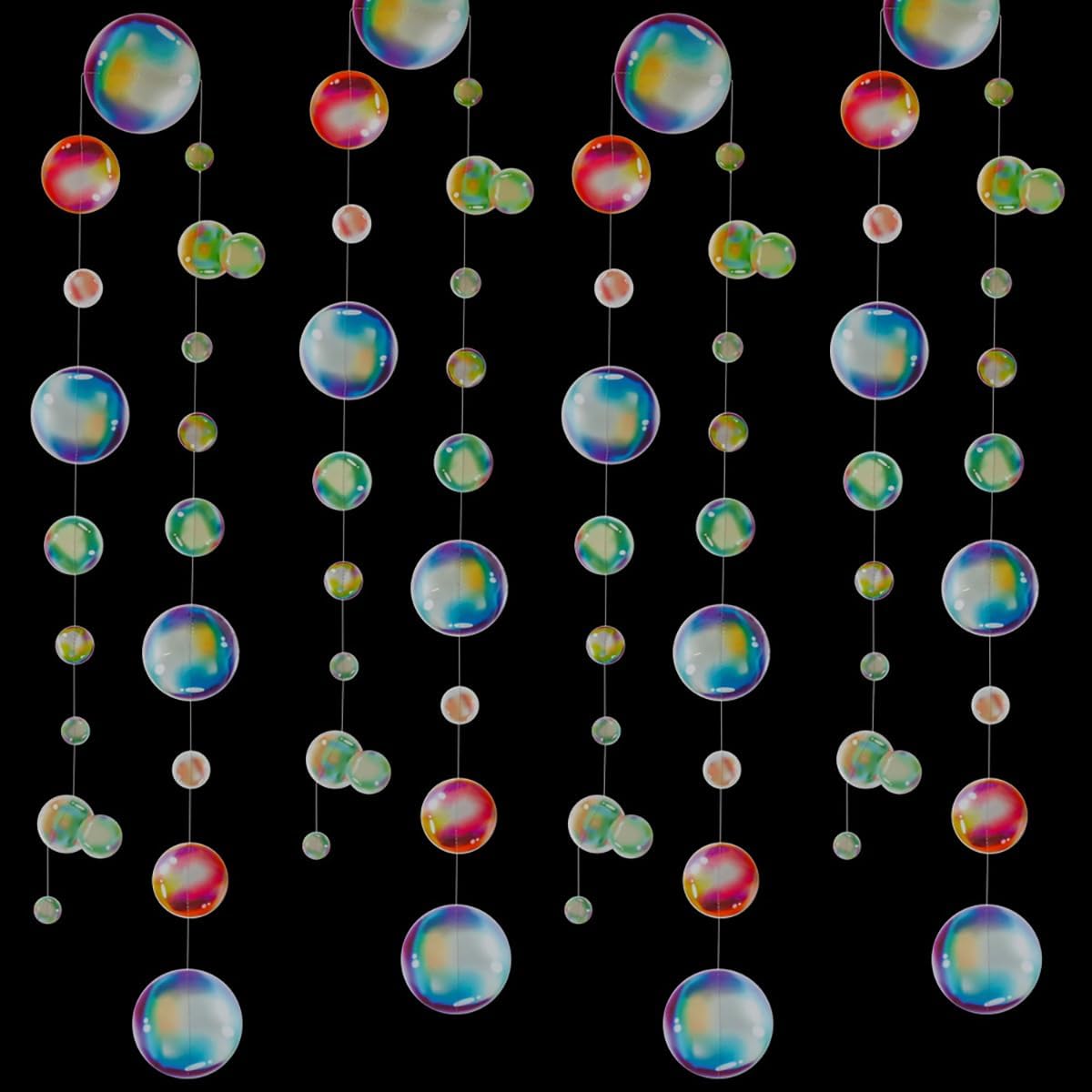 Amazon.com: Lauthen.S 6Pcs Rainbow Bubble Garlands Ocean Mermaid Party ...