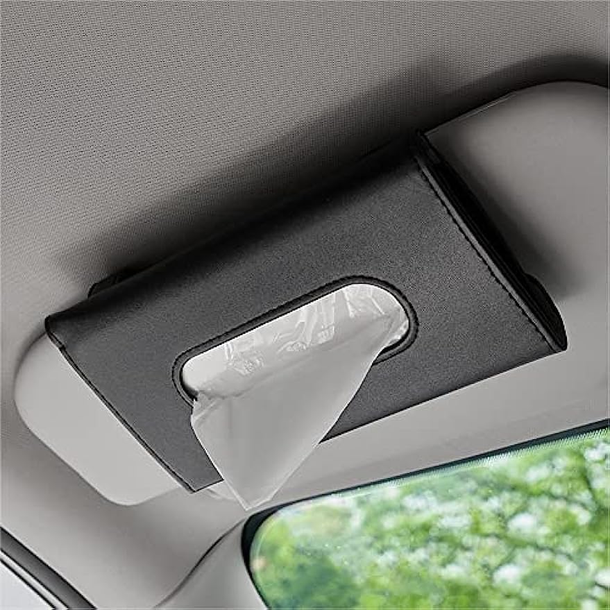 Car Tissue Holder, Car Napkin Holder,PU Leather Car Kleenex Holder for ...
