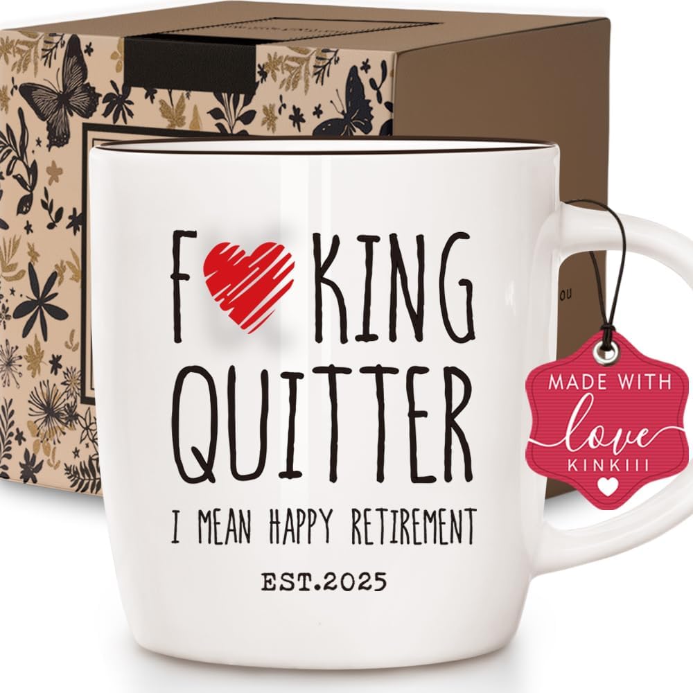 Amazon.com: Funny Retirement Coffee Mugs Gifts for Men Women Est 2025 ...