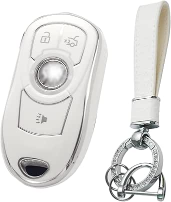Amazon.com: Key Fob Cover with Keychain Lanyard Soft TPU Car Key Case ...
