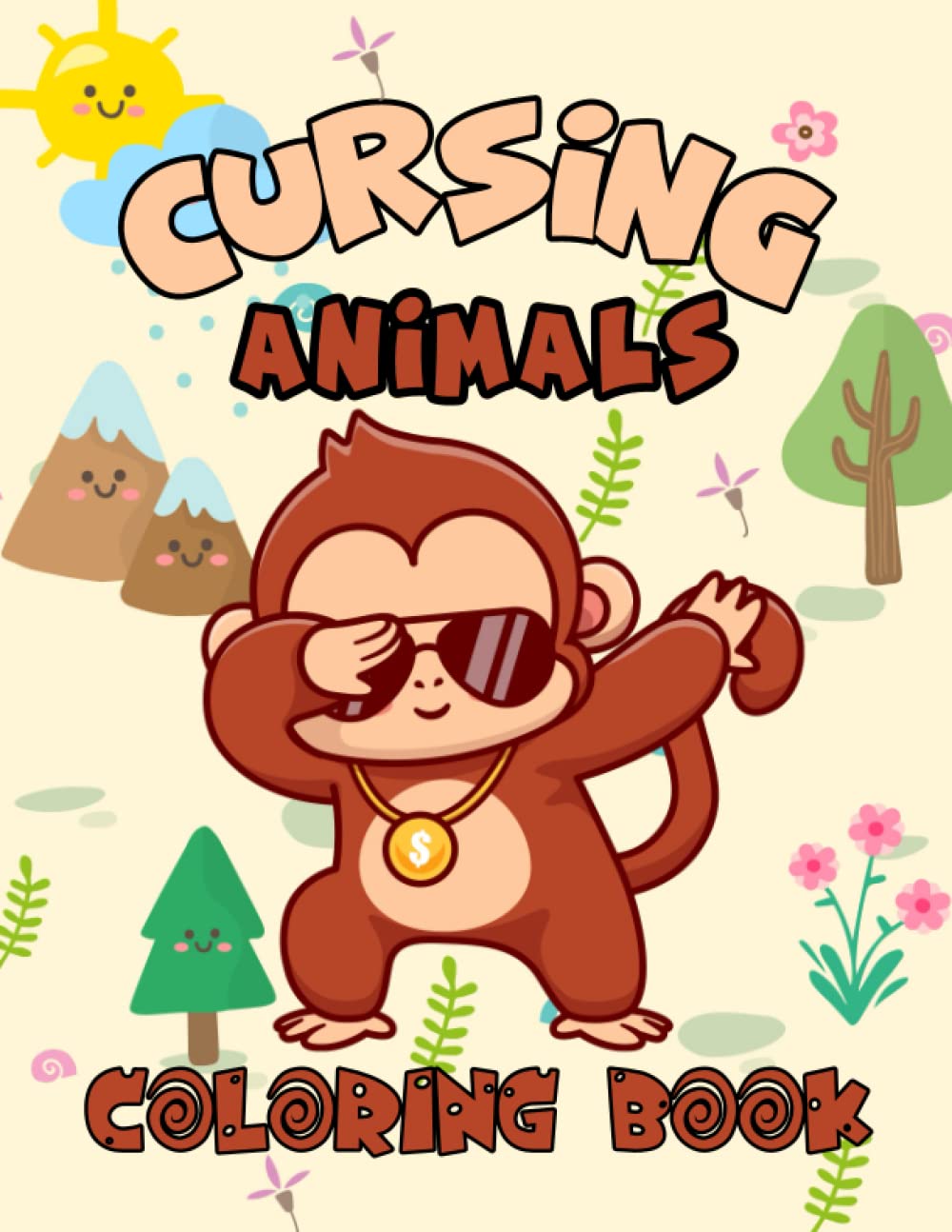 Cursing Animals Coloring Book Funny Swear Words For Adults Teens ...