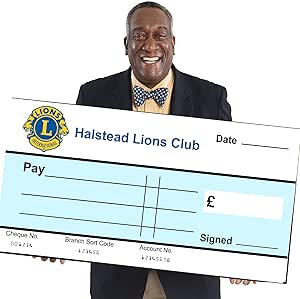 Lions International Club Laminated Presentation Charity Blank Cheque ...