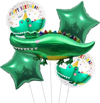 Amazon.com: Jumbo 38” Alligator Balloon & 18inch Crocodile Balloon for ...