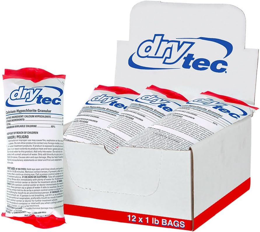 Amazon.com : DryTec 1-1901-12-A Calcium Hypochlorite Pool Shock, 1 ...