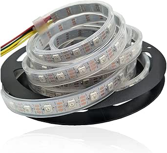 Amazon.com: LianGSanSan ws2812b LED Strip Waterproof White PCB 5v 60 ...