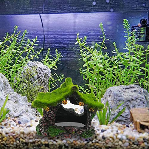 Snapklik.com : Aquarium Decoration House Resin Hollow Hideout House ...