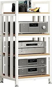 Floor Standing Audio Rack Stand Tower, 39 Inch Tall Adjustable ...