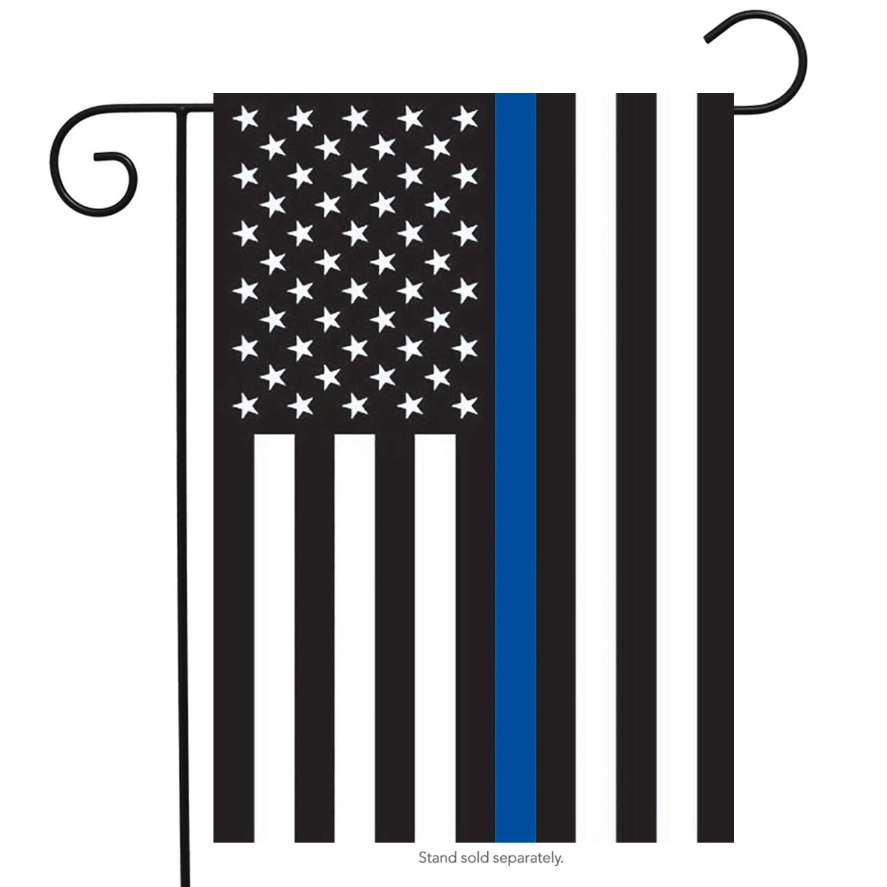 Amazon.com : Thin Blue Line Police Garden Flag Patriotic Emergency ...