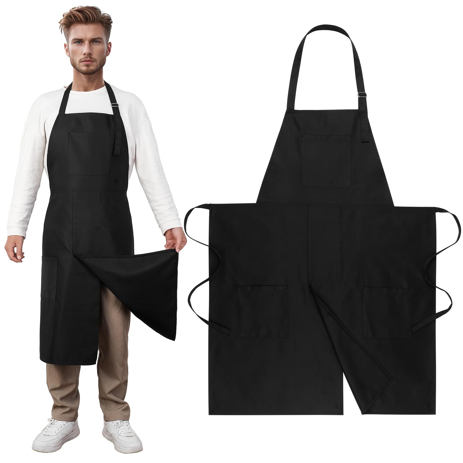 Amazon.com: XLSXEXCL Pottery Split Leg Apron, Split Apron with ...