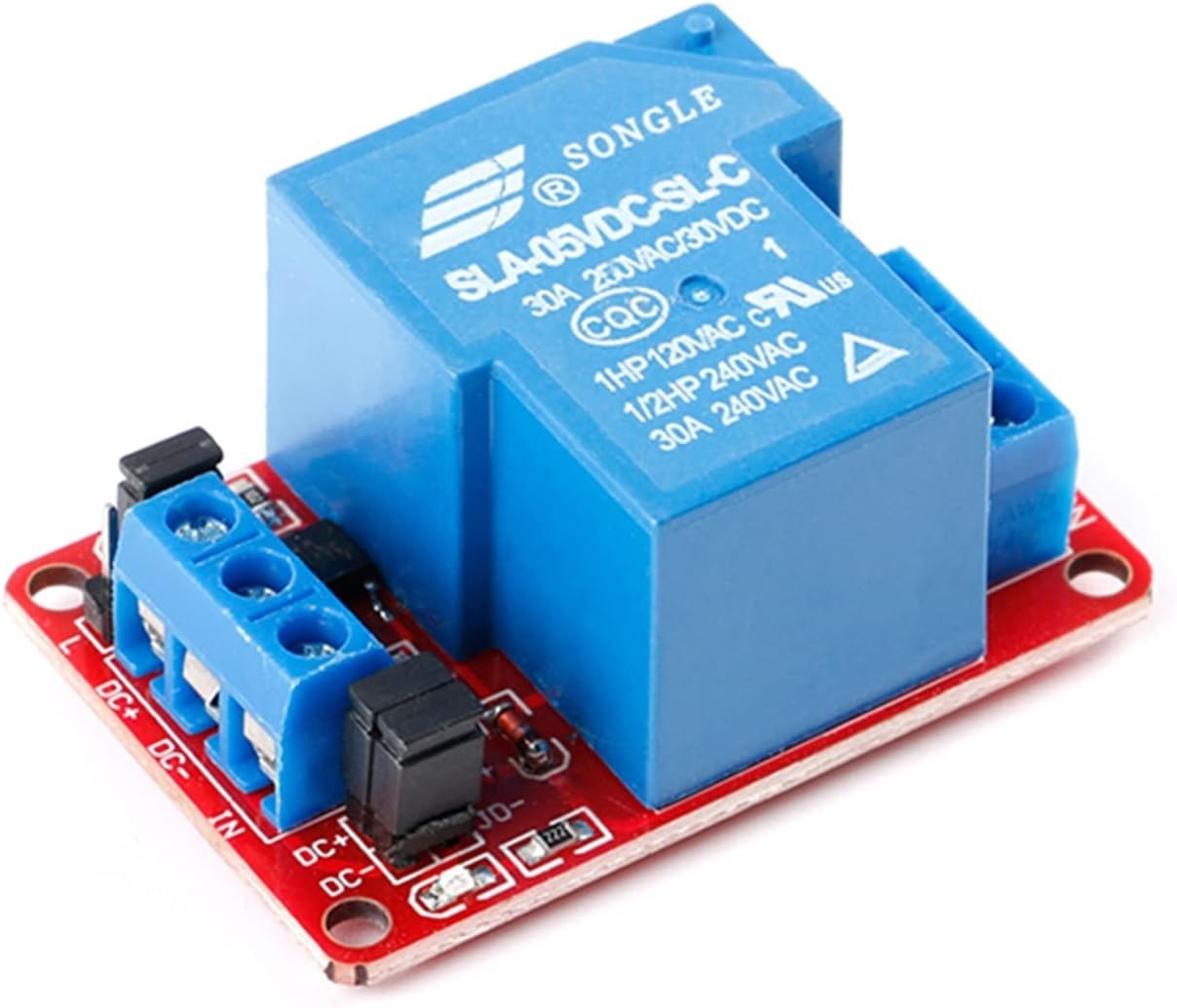 Amazon.com: DC 5V 12V 24V 30A High Power 1 Channel Relay Module with ...