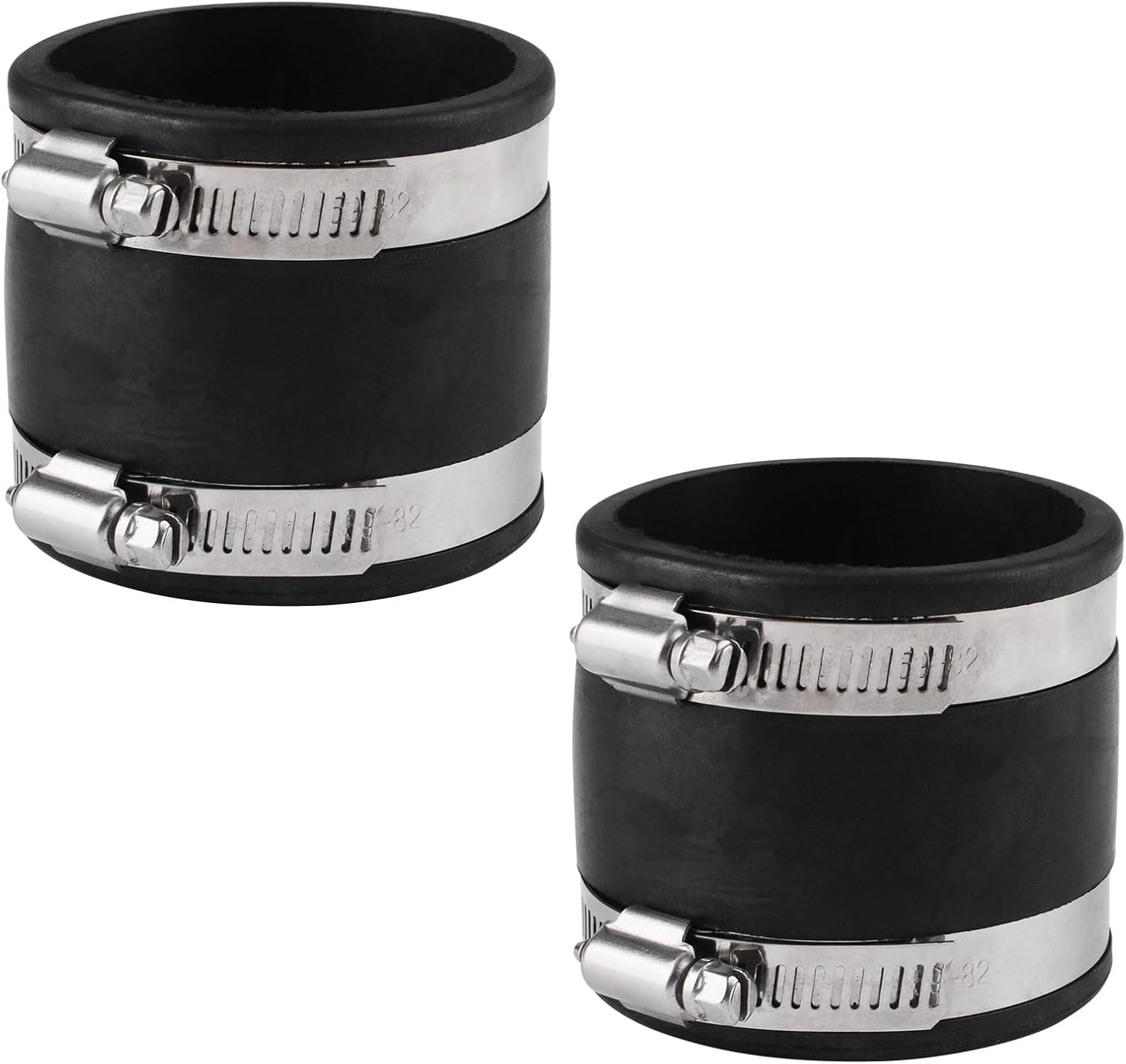UFURMATE 2Pcs Black Dust Control Flex Cuffs with Stainless Steel Clamps ...